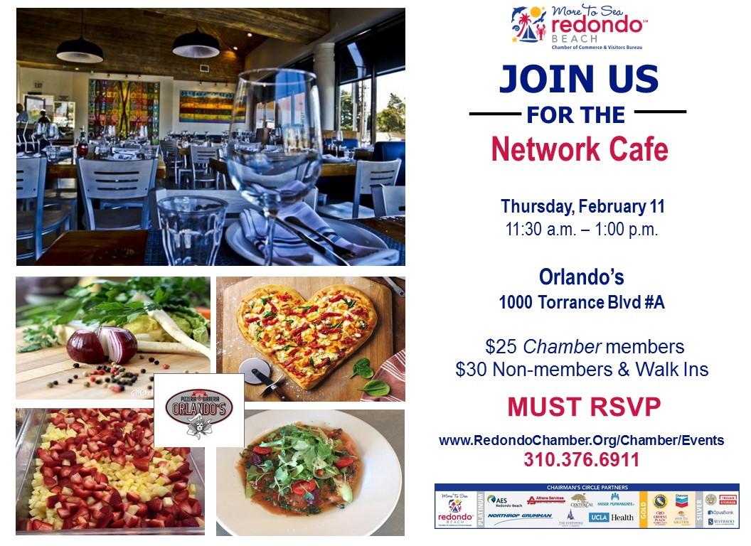 Network Cafe at Orlando's Pizzeria & Birreria | Redondo Beach Chamber ...